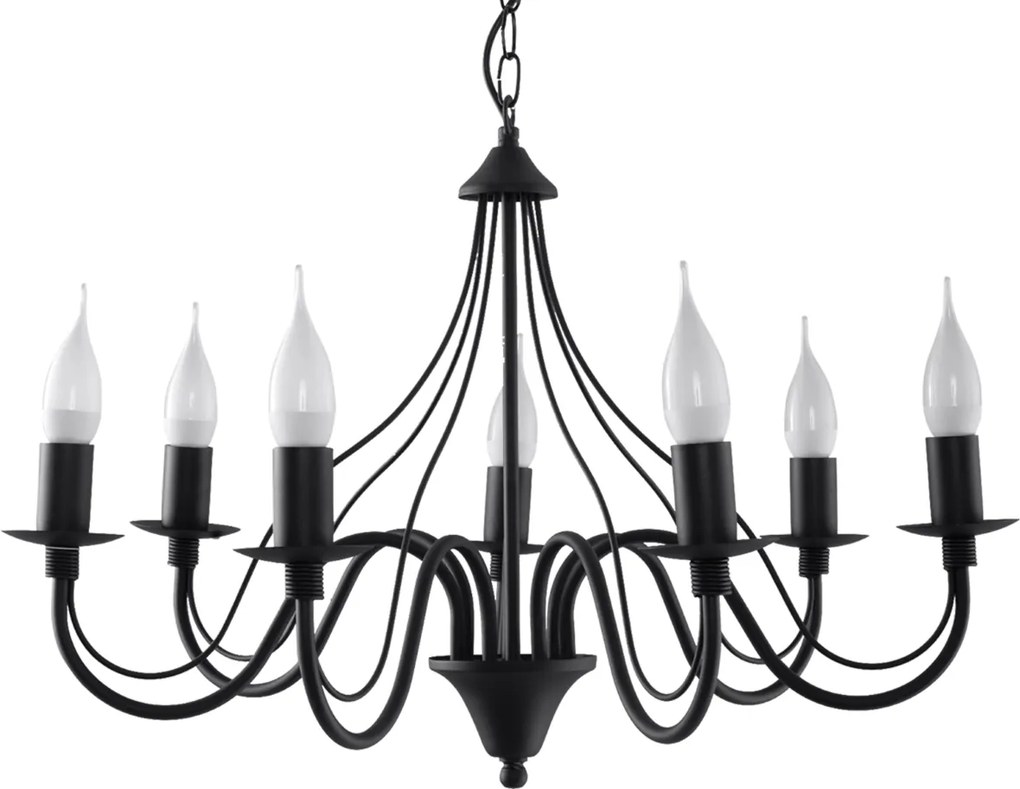 Sollux Lighting Lustr MINERWA 7 černý
