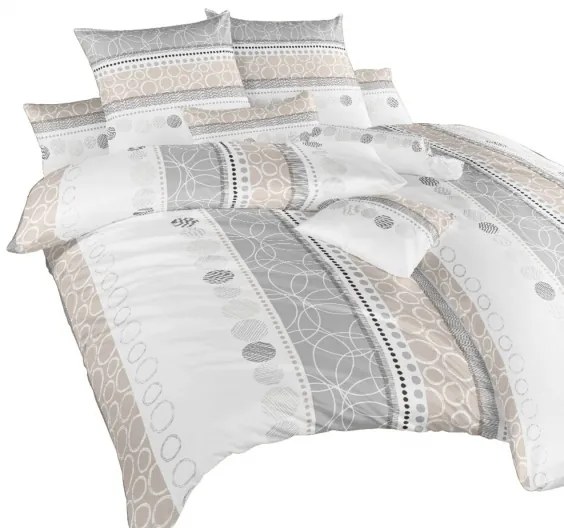 Dadka Povlečení flanel Ateliér béžový  240x220, 2x70x90 cm