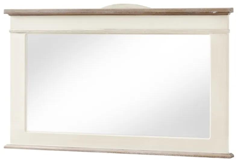 Zrcadlo v krémovém rámu z topolového dřeva Livin Hill Rimini, výška 57 cm