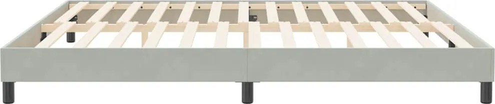 Postel Box Spring bez matrace světle šedá 200x220 cm samet 3315891