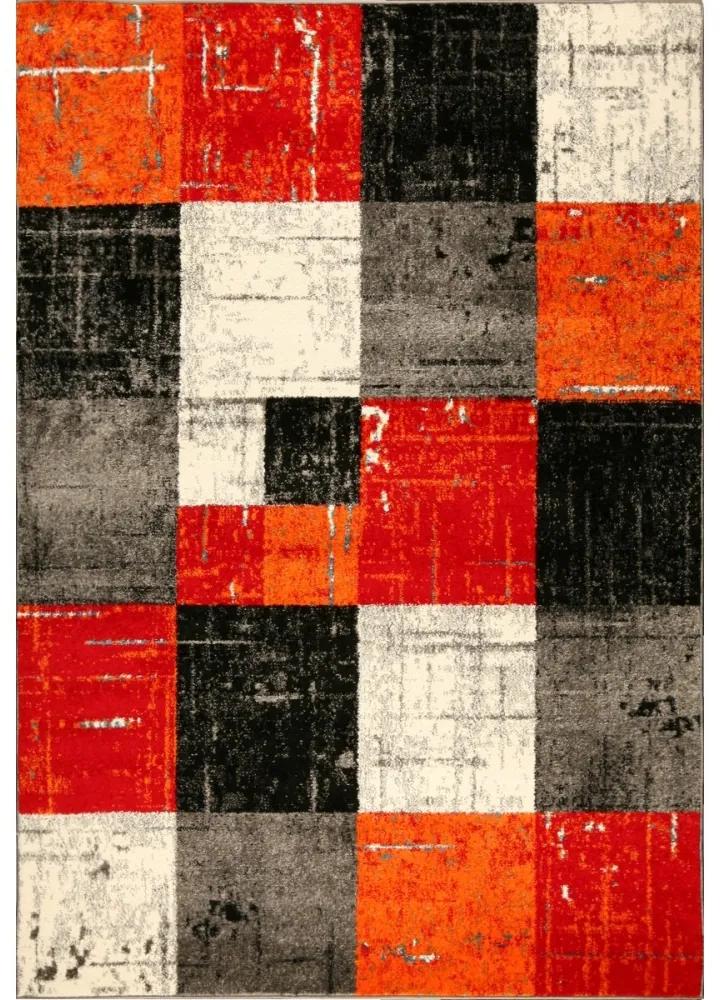 JUTEX Kusový koberec Jasper 20762 910 černá/červená BARVA: Červená, ROZMĚR: 200x290 cm