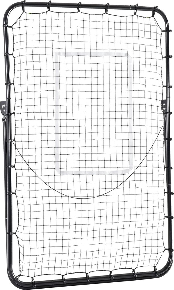 HOMCOM Football Rebounder Skládací fotbalová branka Rebound Wall 123x73x1785 cm 4 nastavitelné stupně černá pro trénink a zábavu | Aosom.de