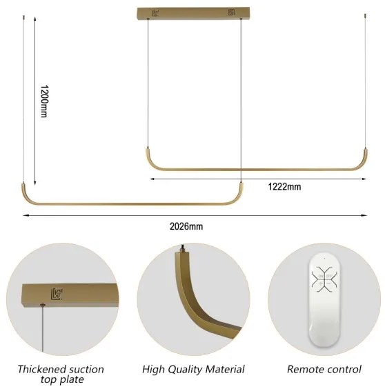 Immax NEO 07228L - LED Stmívatelný lustr na lanku PATTINI LED/53W/230V Tuya+DO