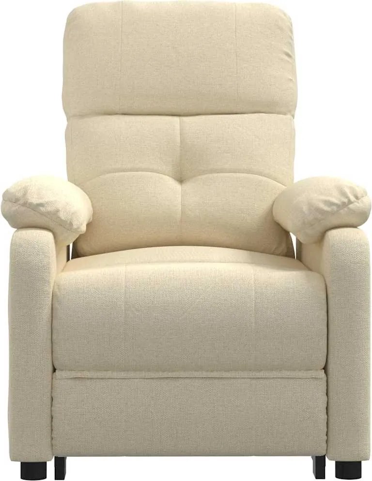 Elektrické polohovací křeslo krémové textil 3073811