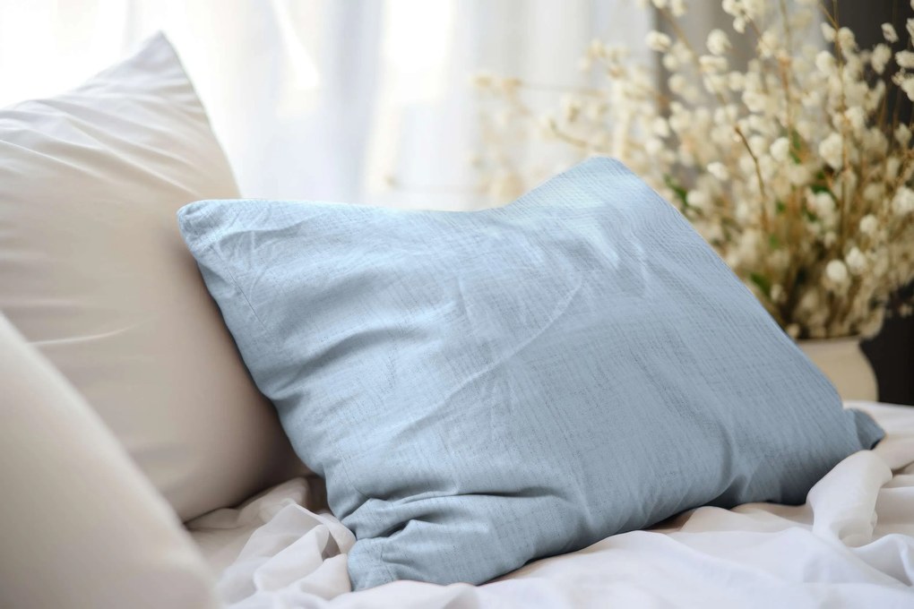 Mušelínový povlak na polštářek Sky blue Velikost: atypický 50 x 50