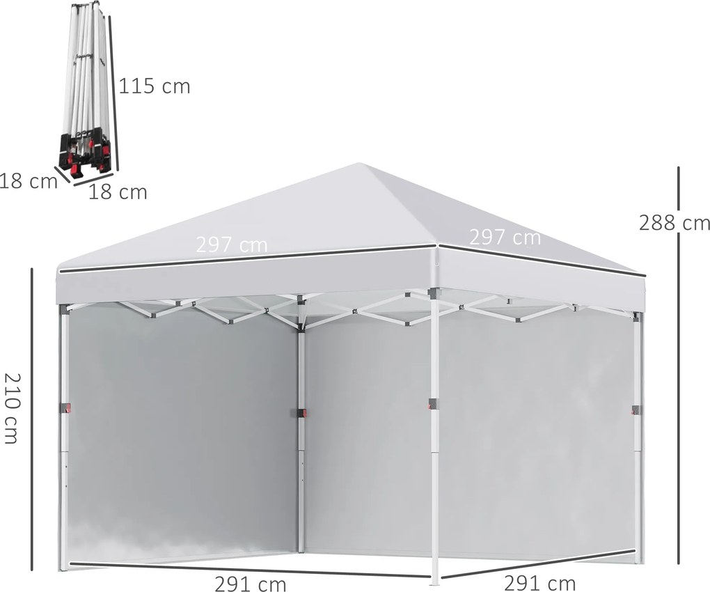 HOMCOM Pytel na písek pro zahradní pavilon z oceli v bílé barvě, stabilní ochrana proti větru a povětrnostním vlivům