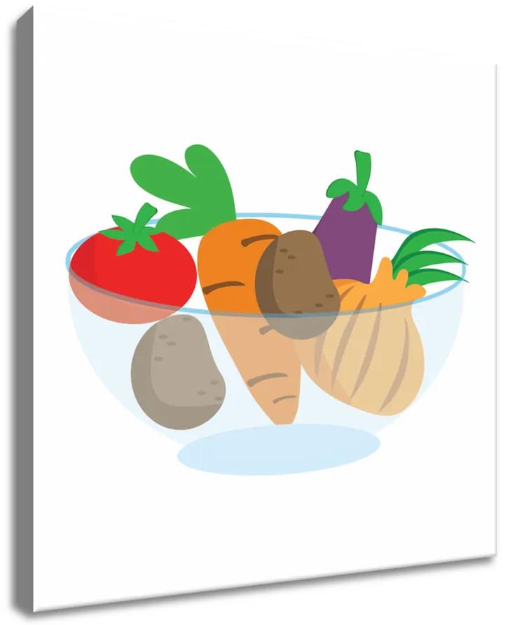 Gario Obraz na plátně Miska se zeleninou Velikost: 40 x 40 cm