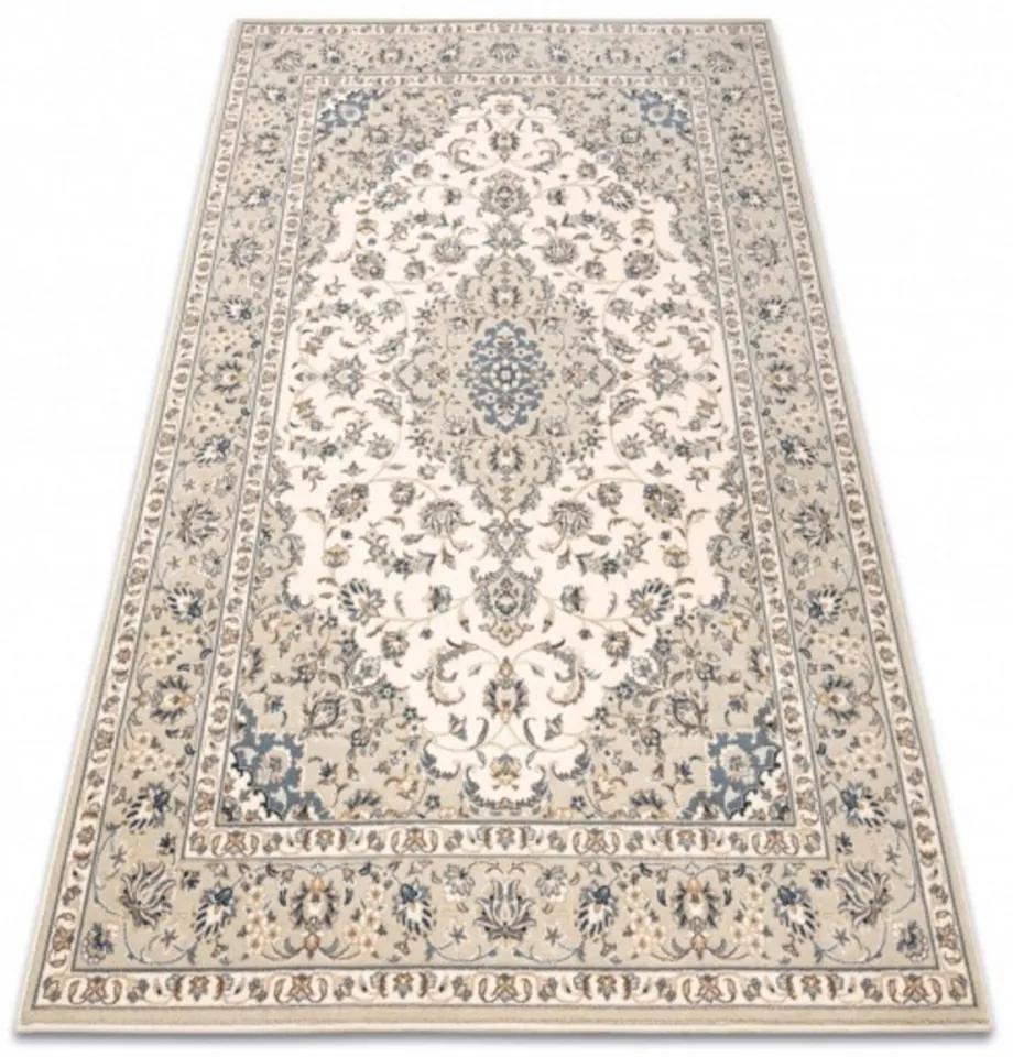 Vlněný kusový koberec Alim krémově modrý 80x150cm