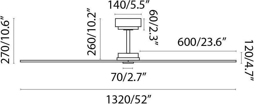 FARO 34100 MILOS L tmavý stropní ventilátor - FARO