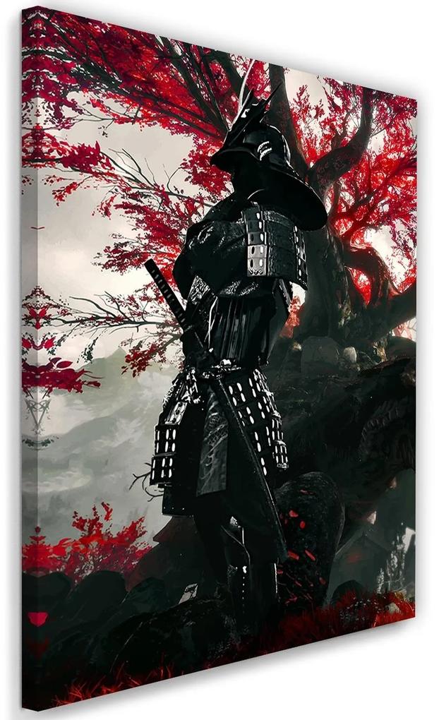 Gario Obraz na plátně Samuraj v brnění v lese - SyanArt Rozměry: 40 x 60 cm