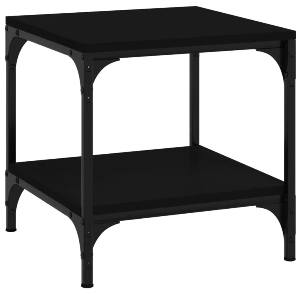 819377 vidaXL Odkládací stolek černý 40 x 40 x 40 cm kompozitní dřevo