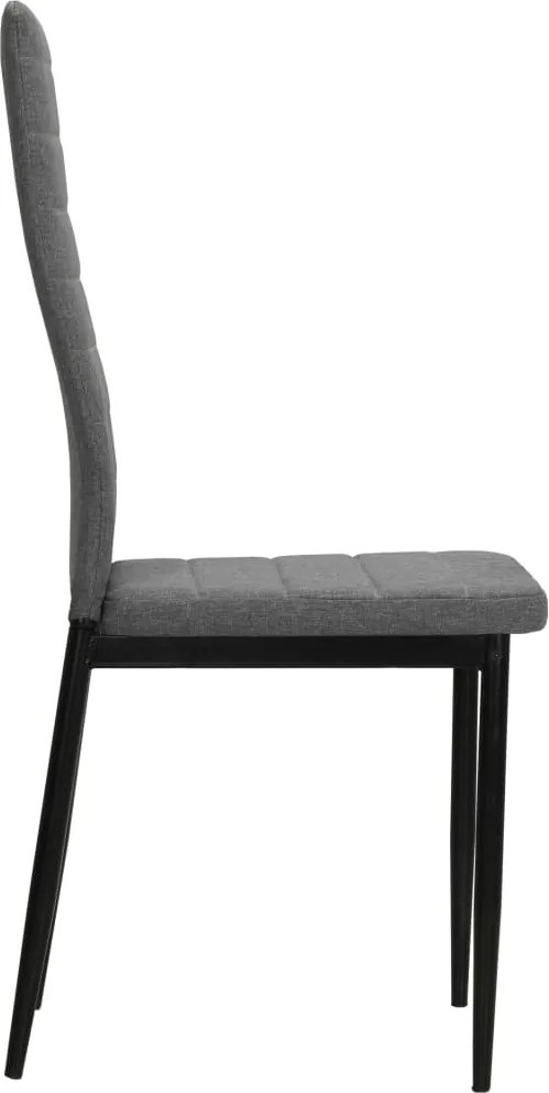 Jídelní židle 2 ks světle šedé textil 246181