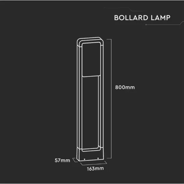 LED Venkovní lampa SAMSUNG CHIP LED/10W/230V 3000K IP65 černá