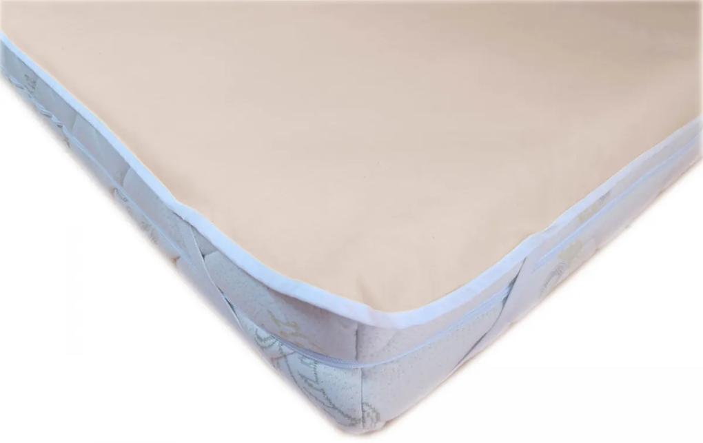 Nepromokavý chránič na matrace 100% bavlna bílá káva