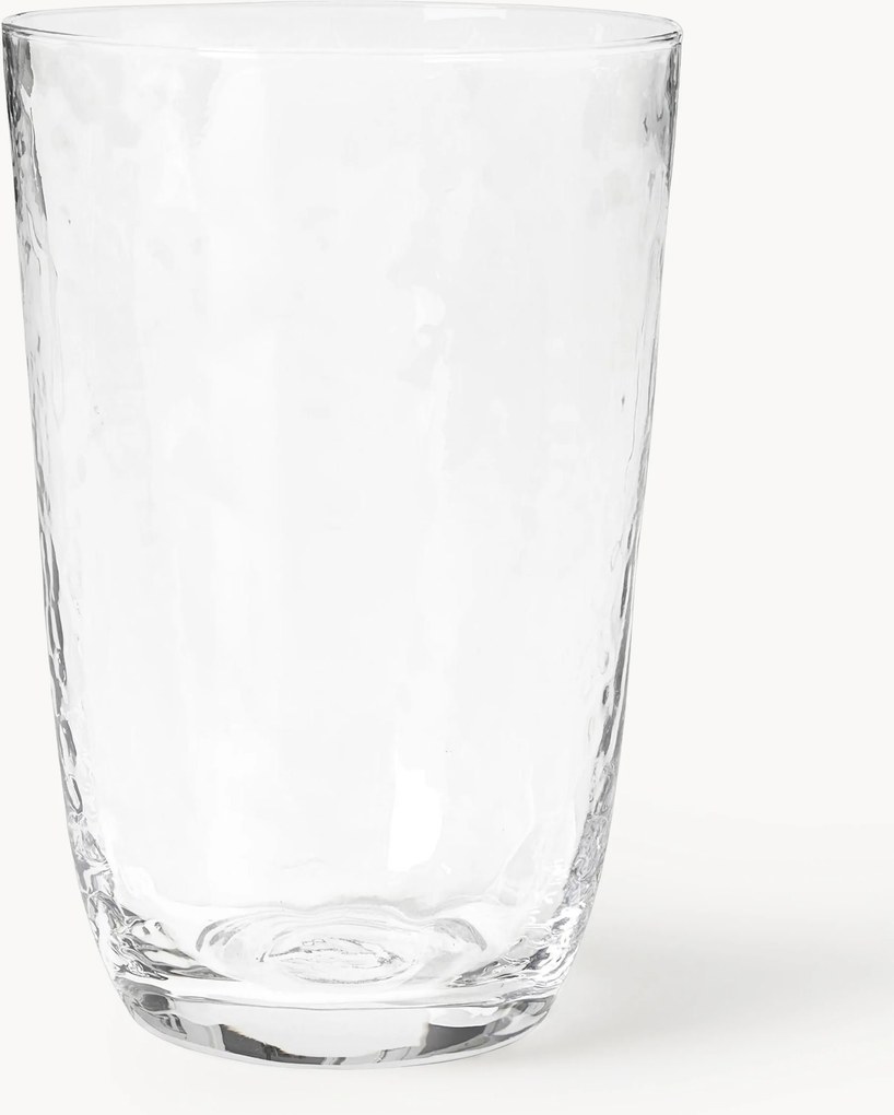 Sada ručně foukaných sklenic Hammered, 4 díly