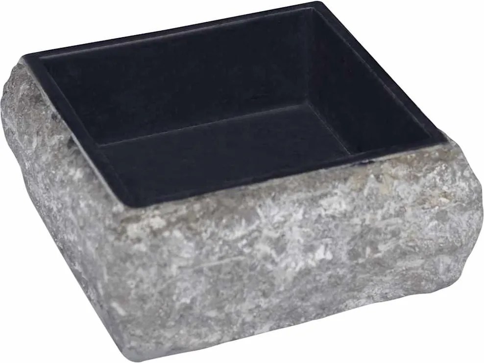 Umyvadlo černé 30 x 30 x 13 cm mramor 149175