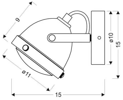Nástěnné bodové svítidlo FRODO 1xGU10/40W/230V