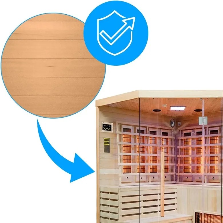 BPS-koupelny Infrasauna Relax HYD-3945 180x180, 5-6 osob