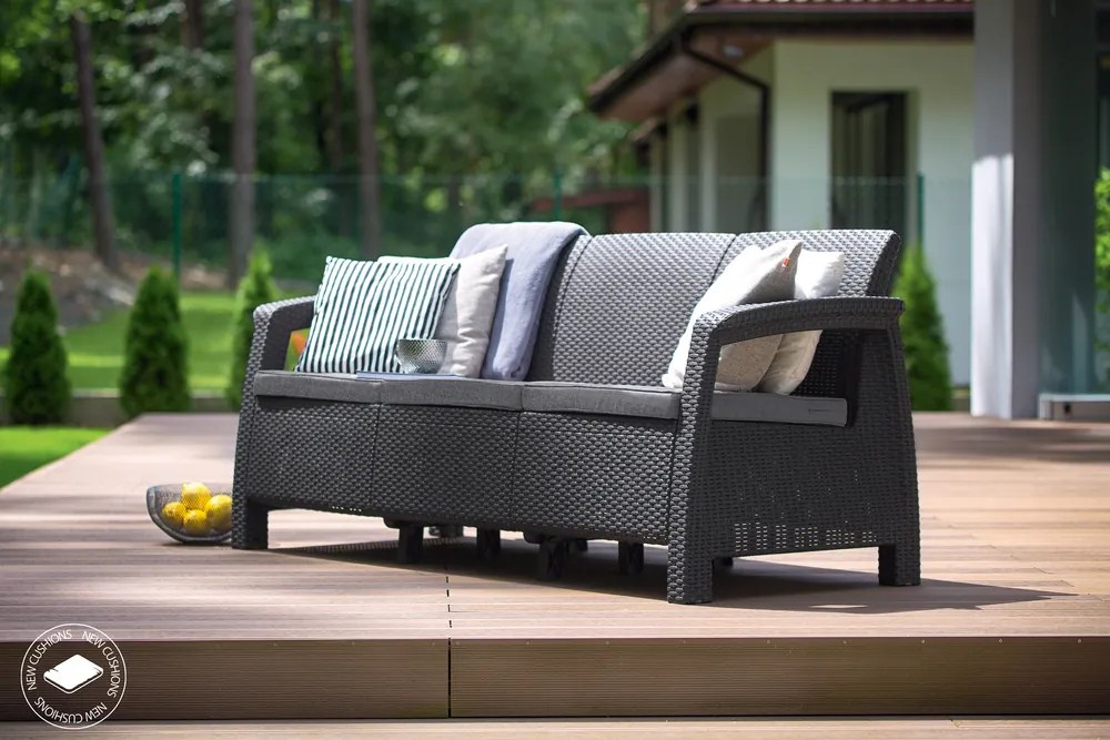 KETER CORFU LOVE SEAT MAX - grafit