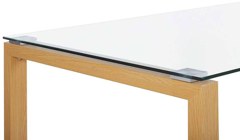 Skleněný jídelní stůl TAVIRA 130 x 80 cm Beliani