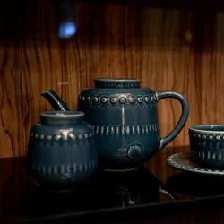 Konvice Na Čaj, Tmavě Modrá - Keramika