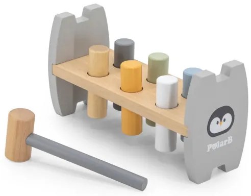 Dřevěná zatloukačka s kladívkem Viga 44207 PolarB