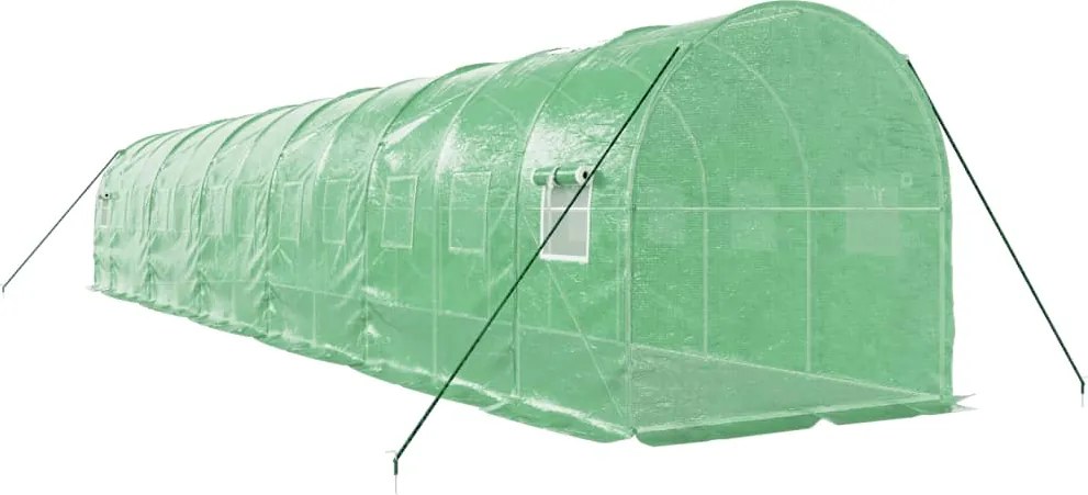 Skleník s ocelovým rámem zelený 24 m² 12 x 2 x 2 m 3188021