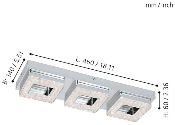 Eglo 95656 - LED Stropní svítidlo FRADELO 3xLED/4W/230V