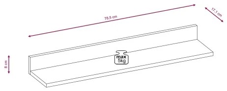 Obývací stěna BRICK bílá/černá