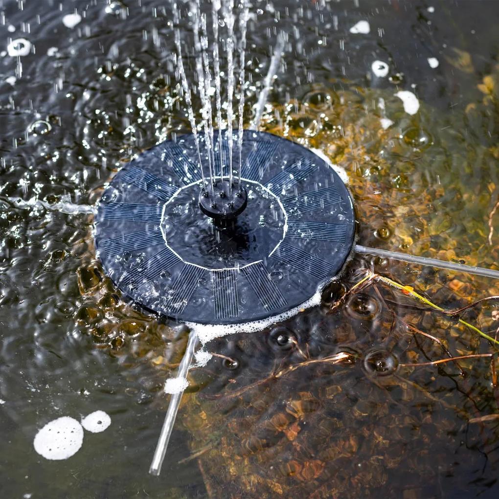 Haushalt international Solární fontána, černá, 16 cm