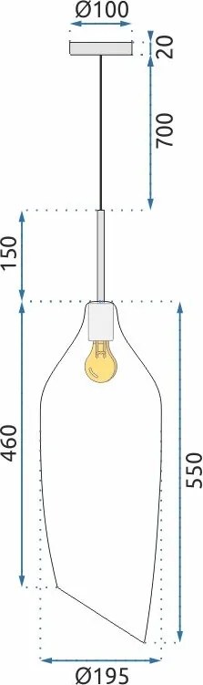 Toolight - Moderní skleněná stropní lampa E27 60W APP892-1CP, černá-zlatá, OSW-05693