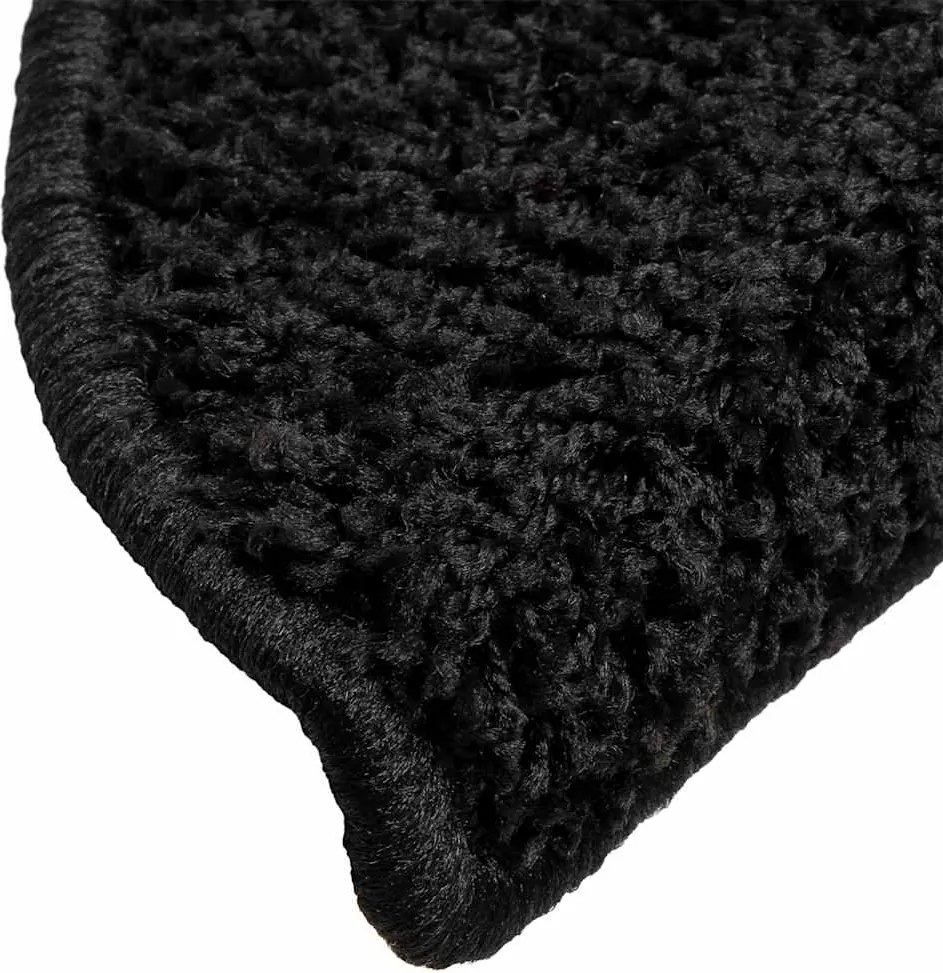 Schodové rohože 30 ks 56 x 17 x 3 cm černé, půlkulaté 3365800