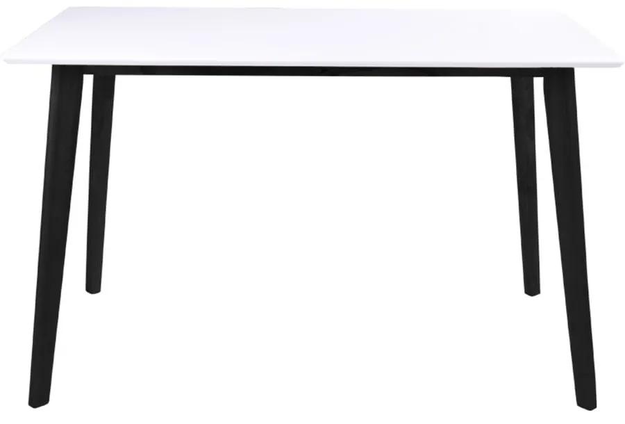 Bílý jídelní stůl s černou konstrukcí Bonami Essentials Vojens, 120 x 70 cm