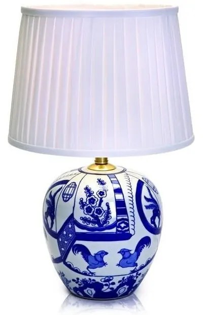 Modro-bílá stolní lampa Markslöjd Goteborg, výška 48 cm Biano.cz