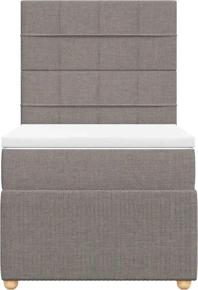 Box spring postel s matrací taupe 80x200 cm textil 3294187