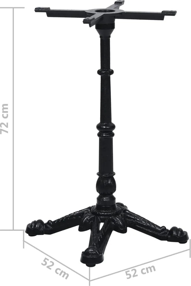 Noha bistro stolu černá 52 x 52 x 72 cm litinová 325433