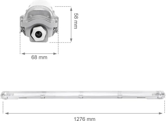 Technické zářivkové svítidlo LIMEA T8 1xG13/20W/230V IP65 120cm