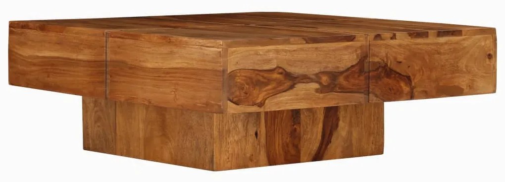 Konferenční stolek 80 x 80 x 30 cm masivní akáciové dřevo - Default Title