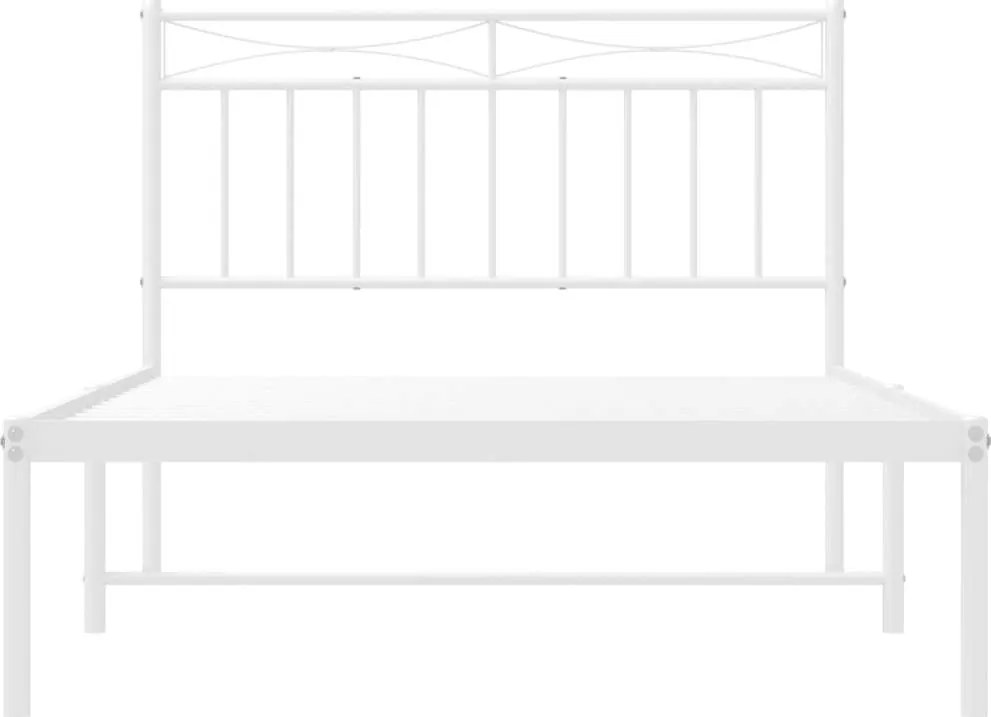 vidaXL Kovový rám postele s čelem 100 x 200 cm [373735] Barva: Černá