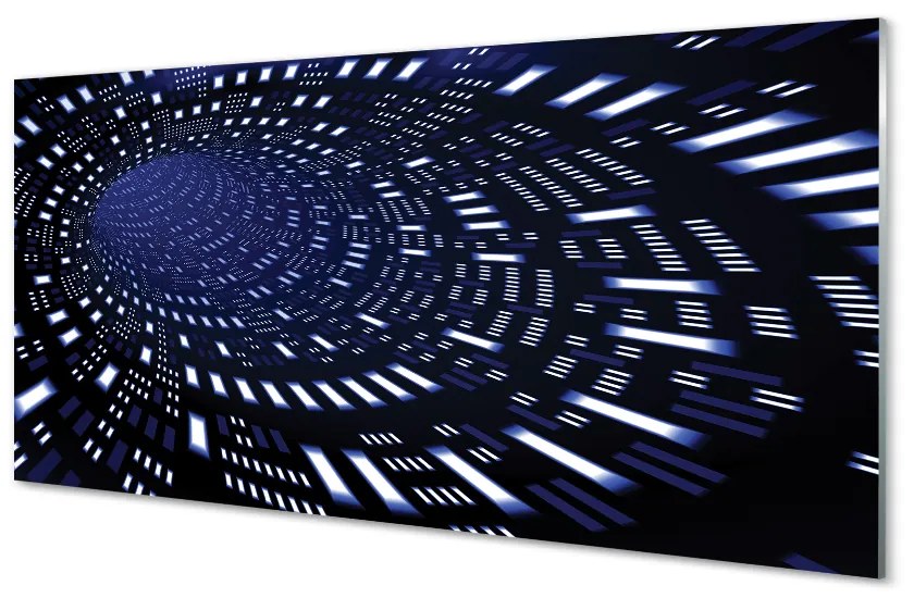 akrylový obraz Blue 3d tunel 100x50 cm