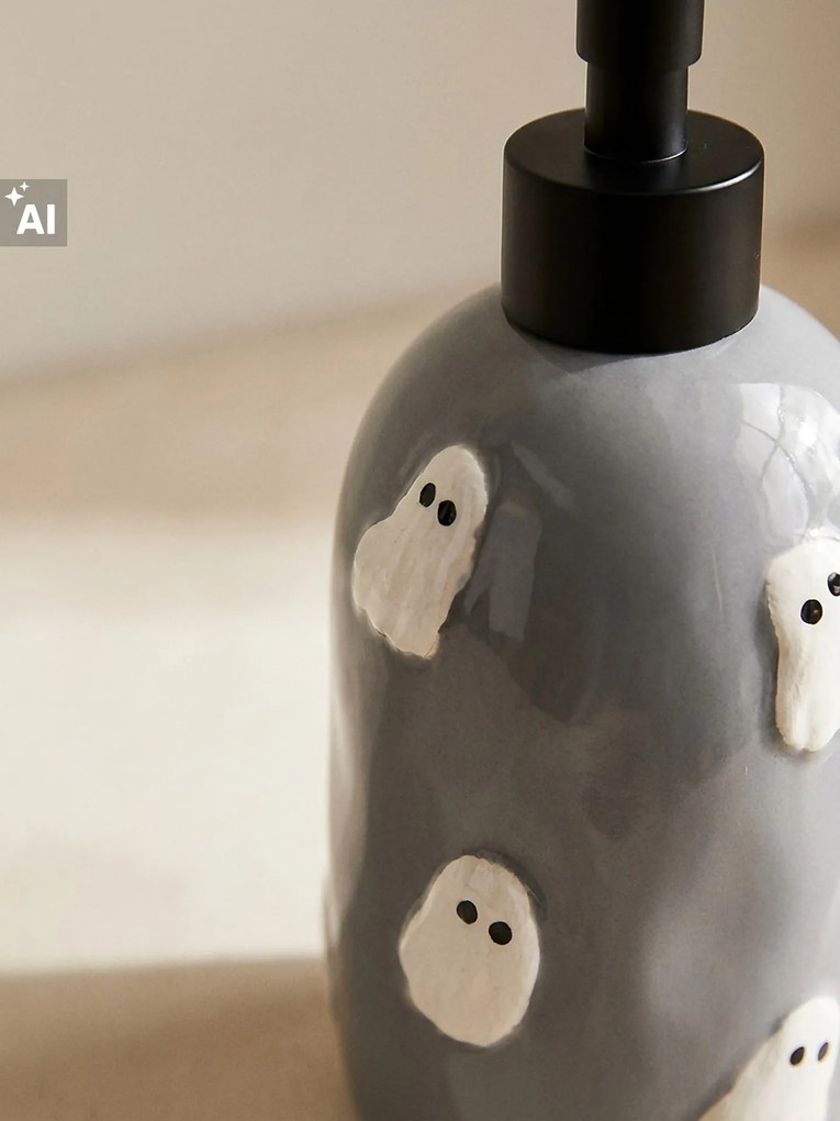 Sinsay - Dávkovač na mýdlo s halloweenským motivem - šedá