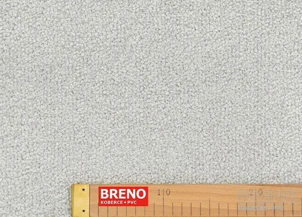 Breno Metrážový koberec GROOVE 900 světle šedý, šíře 300 cm, Šedá