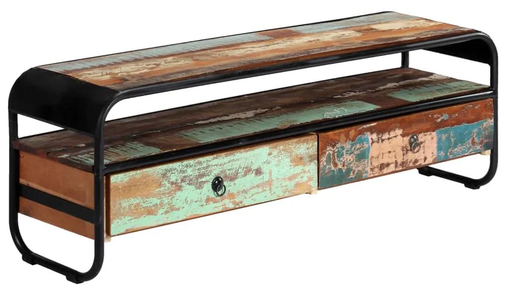 TV stolek Dribb - masivní recyklované dřevo | 120x30x40 cm