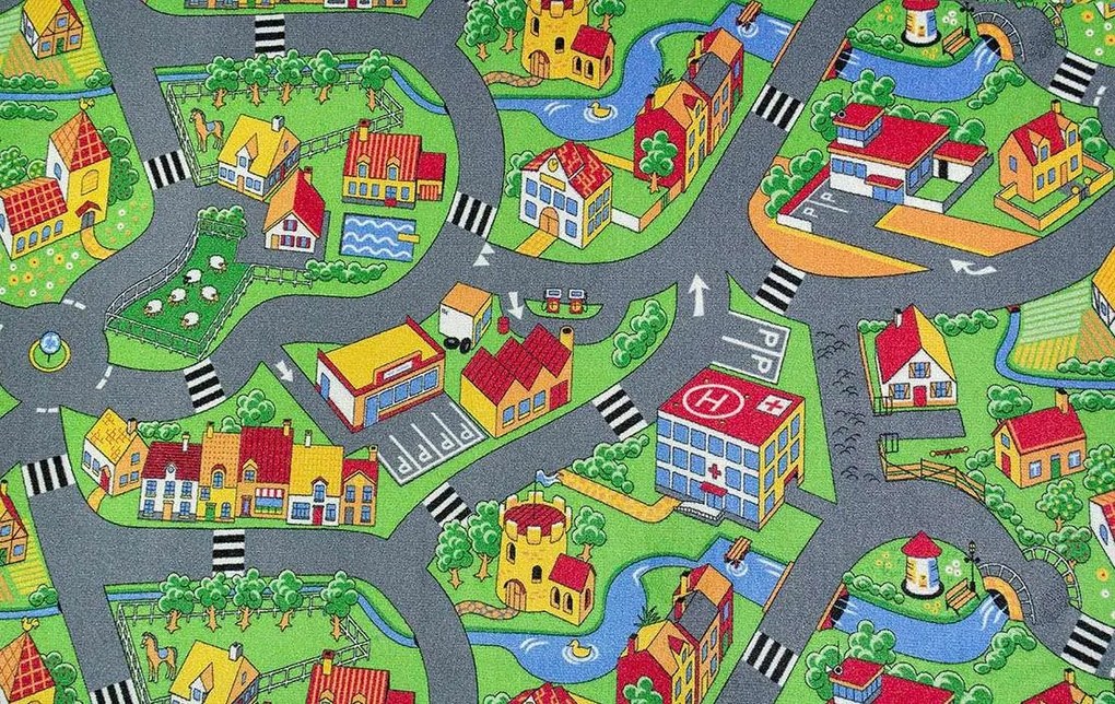 ASSOCIATED WEAWERS DĚTSKÝ METRÁŽOVÝ KOBEREC LITTLE VILLAGE 90 vícebarevný BARVA: Vícebarevný, ŠÍŘKA: 3 m