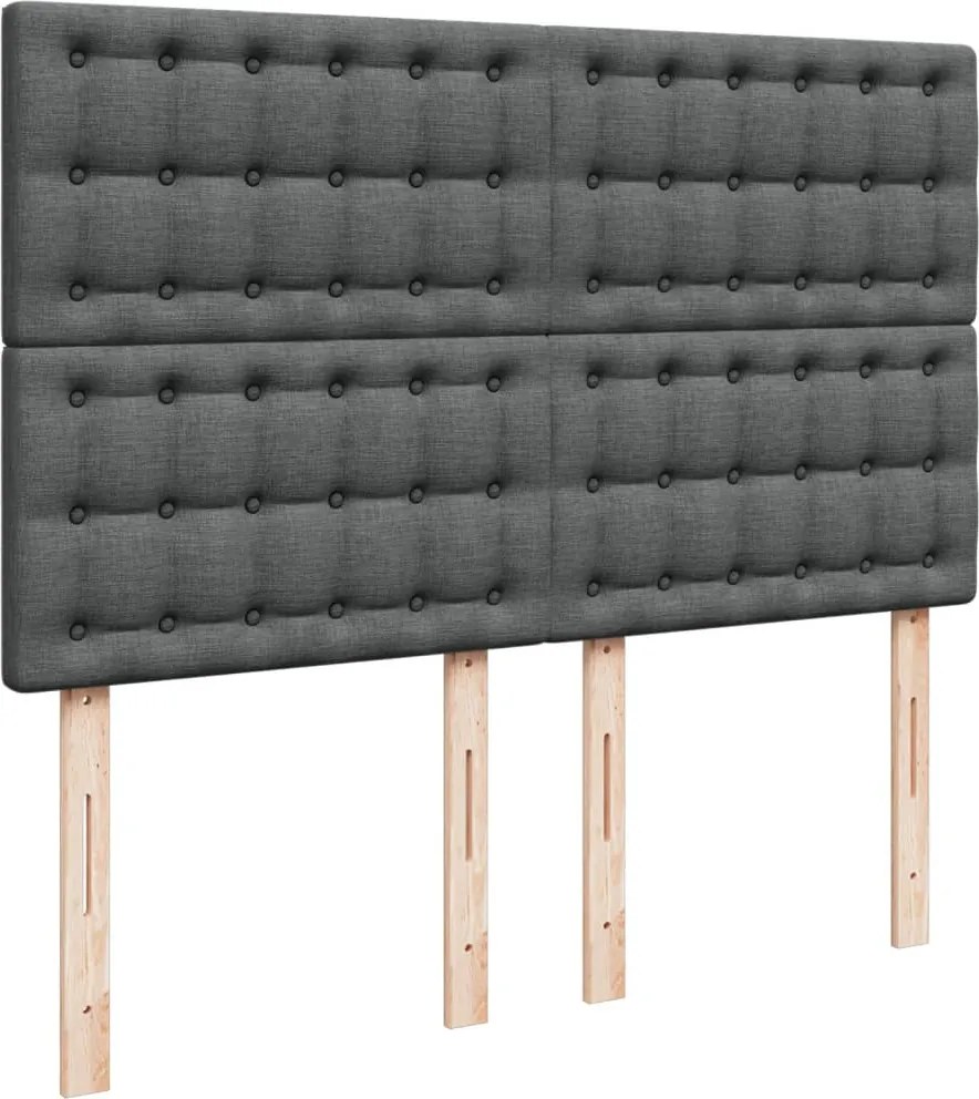 Box spring postel s matrací tmavě šedý 140 x 190 cm textil 3291678