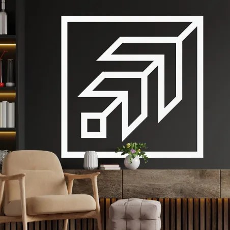 Geometrická dekorace na zeď čtvercová | SENTOP HDF0397-C