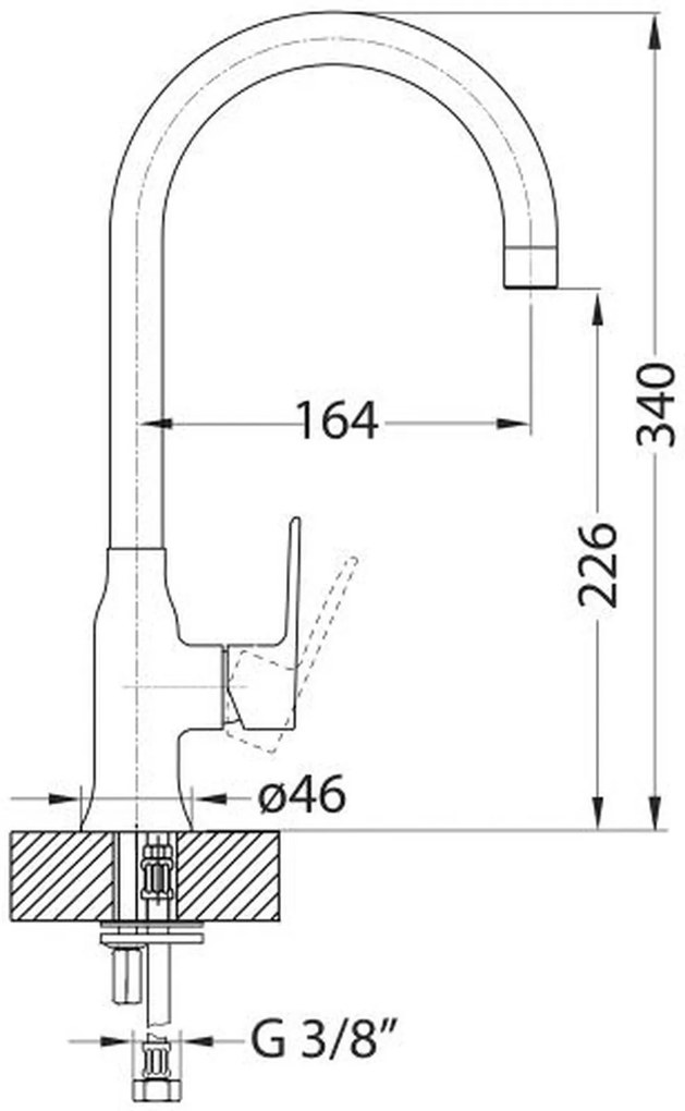 ALVEUS SLIM kuchyňská baterie, chrom 1095001