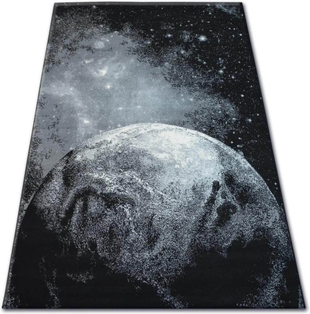 Kusový 3D koberec Flash Moon černý 160x225