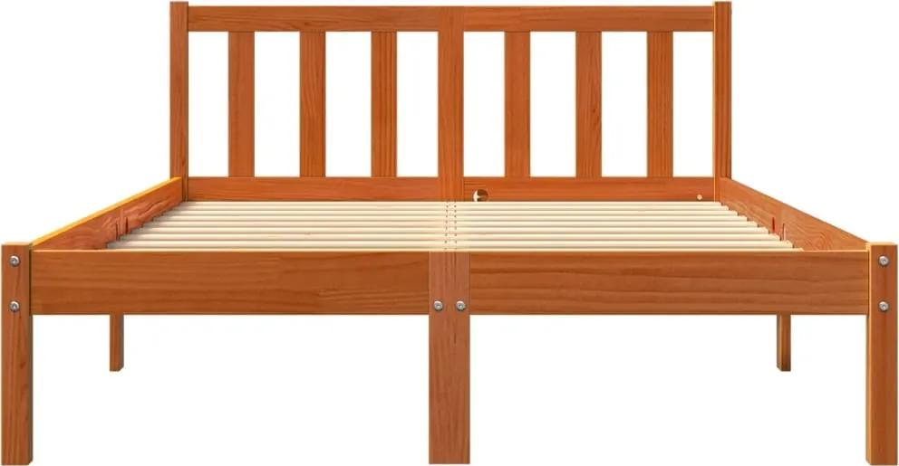 vidaXL Rám postele voskově hnědý 120 x 200 cm masivní borovice [844808]