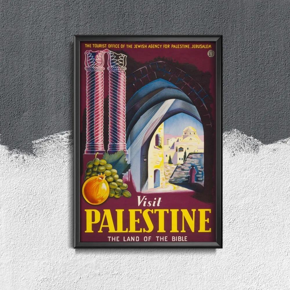 Retro plakát Navštivte palestine